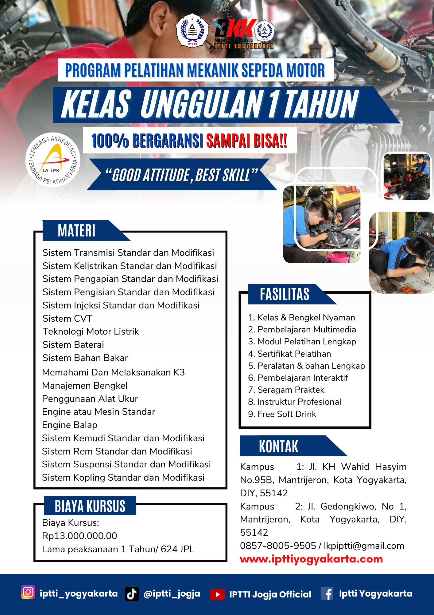 Kursus Mekanik Motor & Mobil - Kursus Otomotif Terbaik di Indonesia