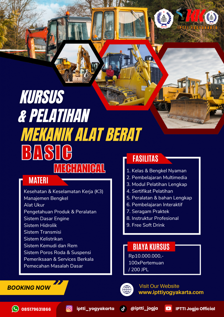 Kursus Mekanik Alat Berat - Sekolah kursus alat berat resmi & bersertifikat